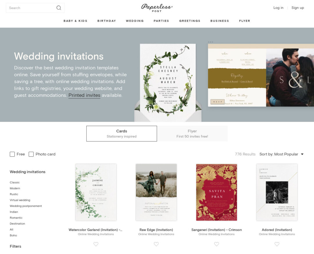 The 6 Best Digital Wedding Invitations with Online RSVPs