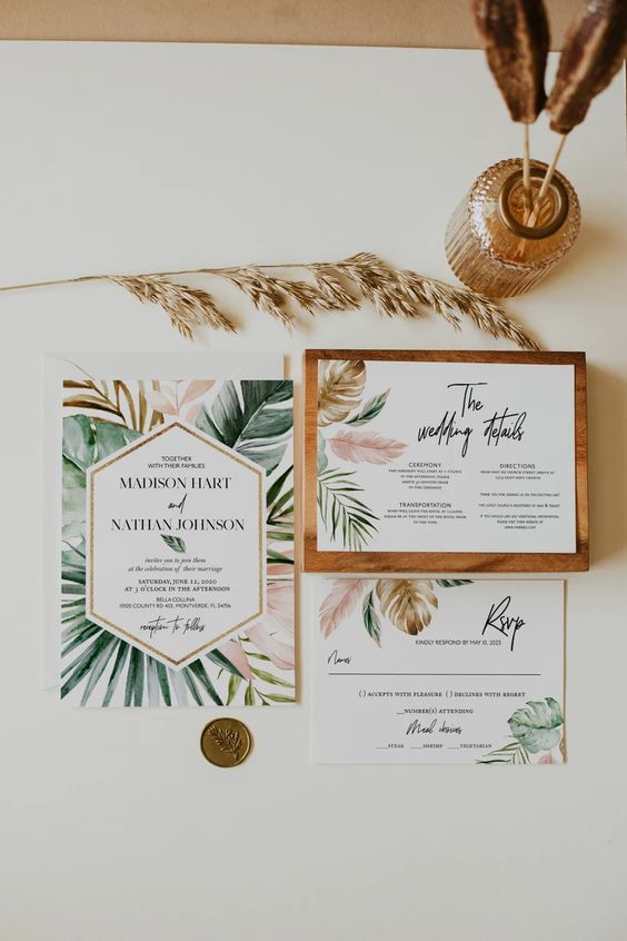 Cruise wedding invitation wording examples | Beachweddingtips.com