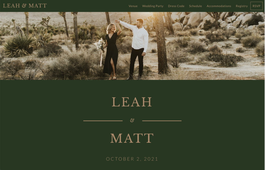 wedsites.com-Leah-and-Matt-beautiful-wedding-website-examples ...