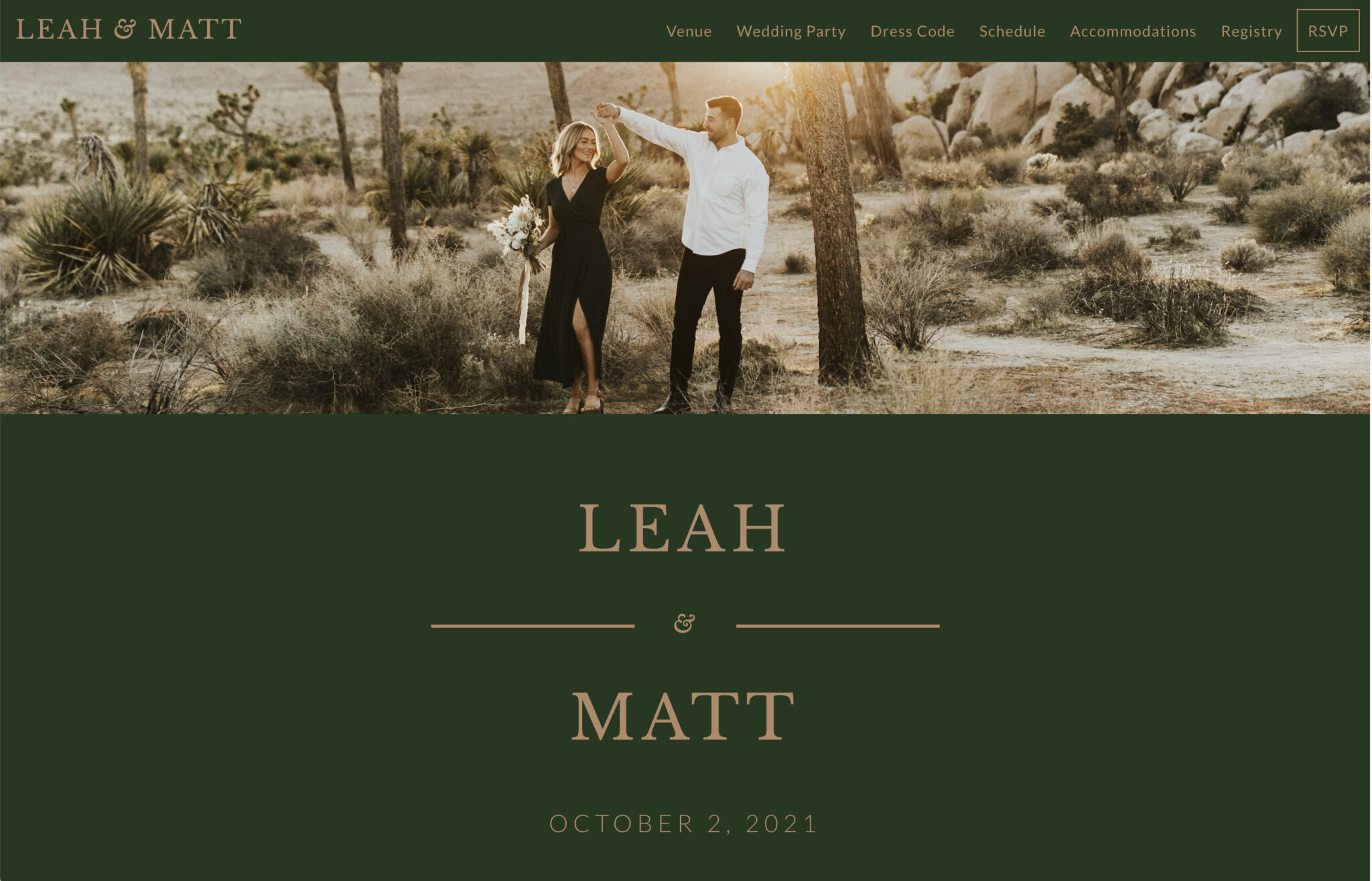 wedsites.com-Leah-and-Matt-beautiful-wedding-website-examples ...